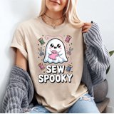 Sew Spooky Cute Girly Ghost Sewing Halloween Costume T-Shirt, Fullsizes S-5XL Multicolors T ...