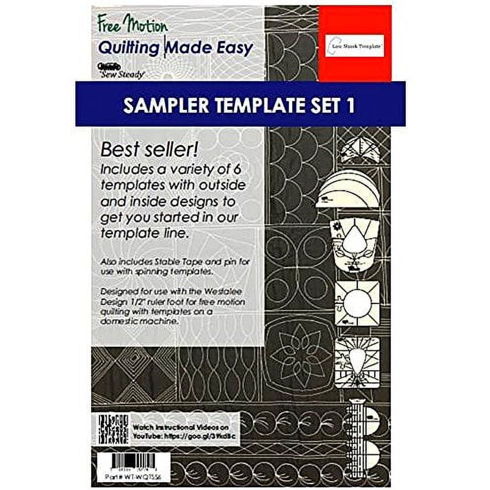 Sew Steady Quilting Template 6 Piece Template Set (Low & Medium Shank ...
