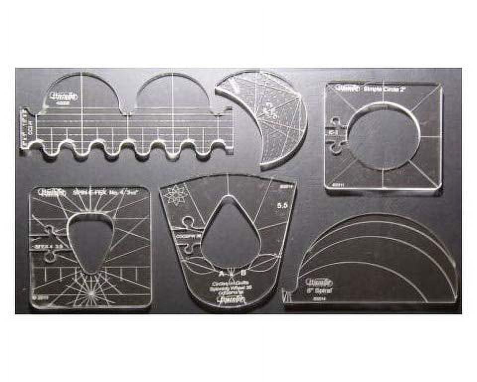 Sew Steady Six-Piece Longarm Quilting Template Sampler Set - Spiral ...