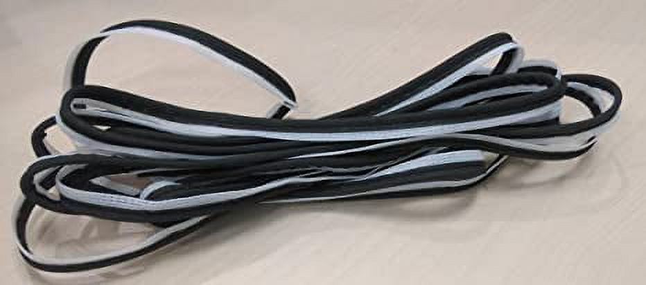 Sew on Reflective Piping - high Visibility hi vis (Black, 50 yds ...