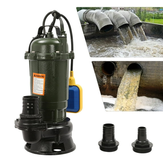 Sewage/Effluent Pump Ejector Pump 0.5HP Submersible Basement Sewer Pump ...