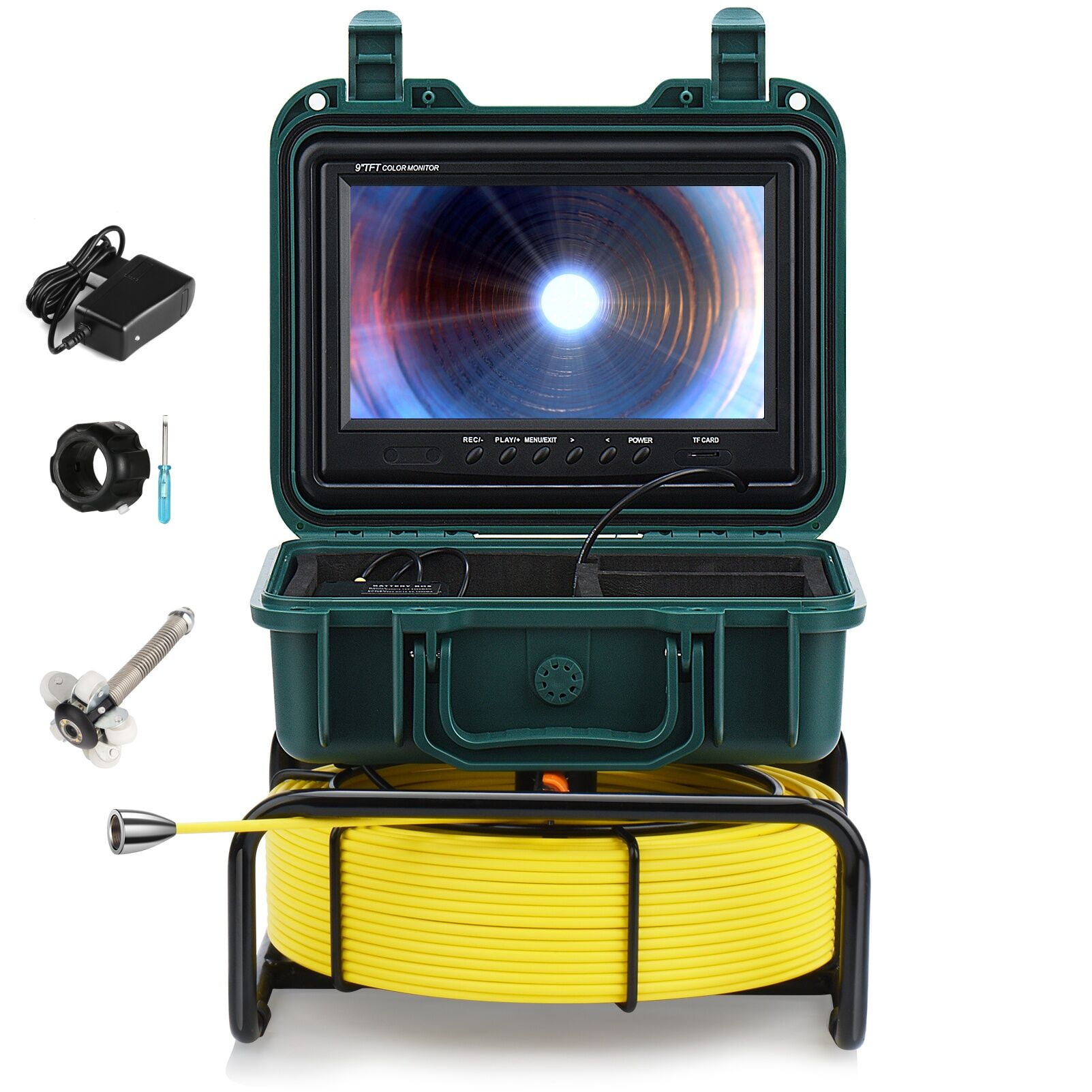 Sewage inspection camera 512Hz positioning +Self leveling 9-inch HD LCD ...