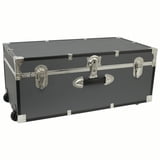 Seward Trunk, 30" Storage Trunk with Wheels & Lock, Gray - Walmart.com