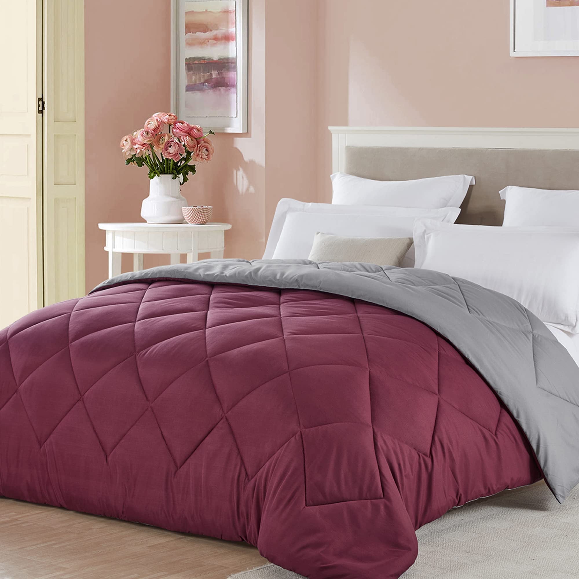 Seward Park Reversible Comforter Lightweight Microfiber Fill Cooling ...