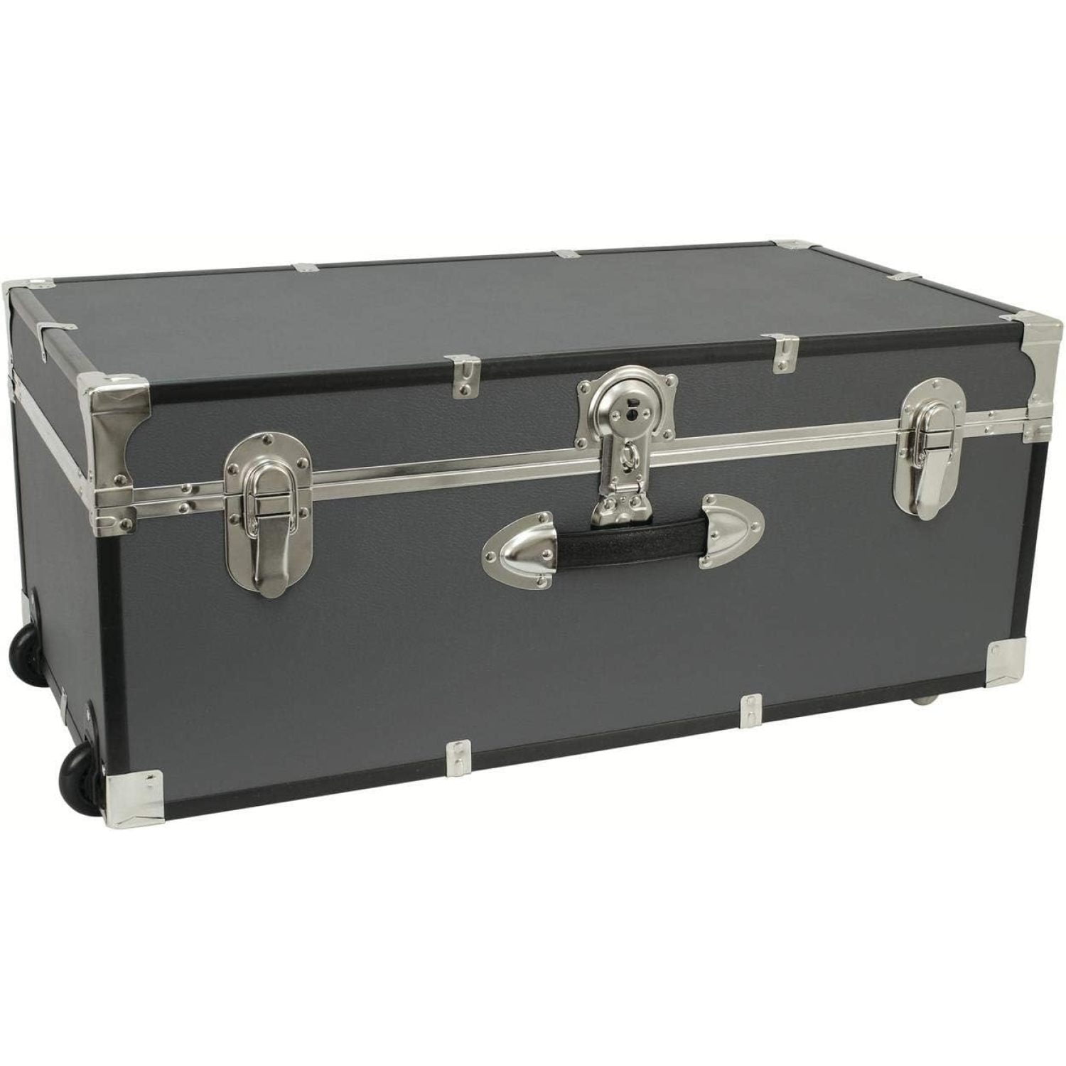 Seward Trunk 30-inch Footlocker Trunk with Wheels, Gray - Walmart.com