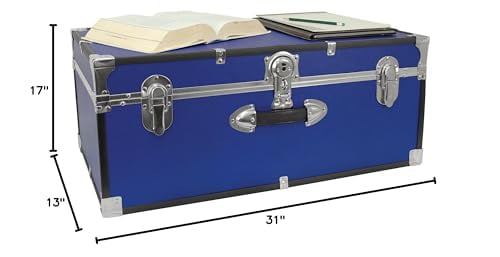 Seward Trunk College Dorm and Camp Storage Footlocker Trunk, Blue, 30 ...