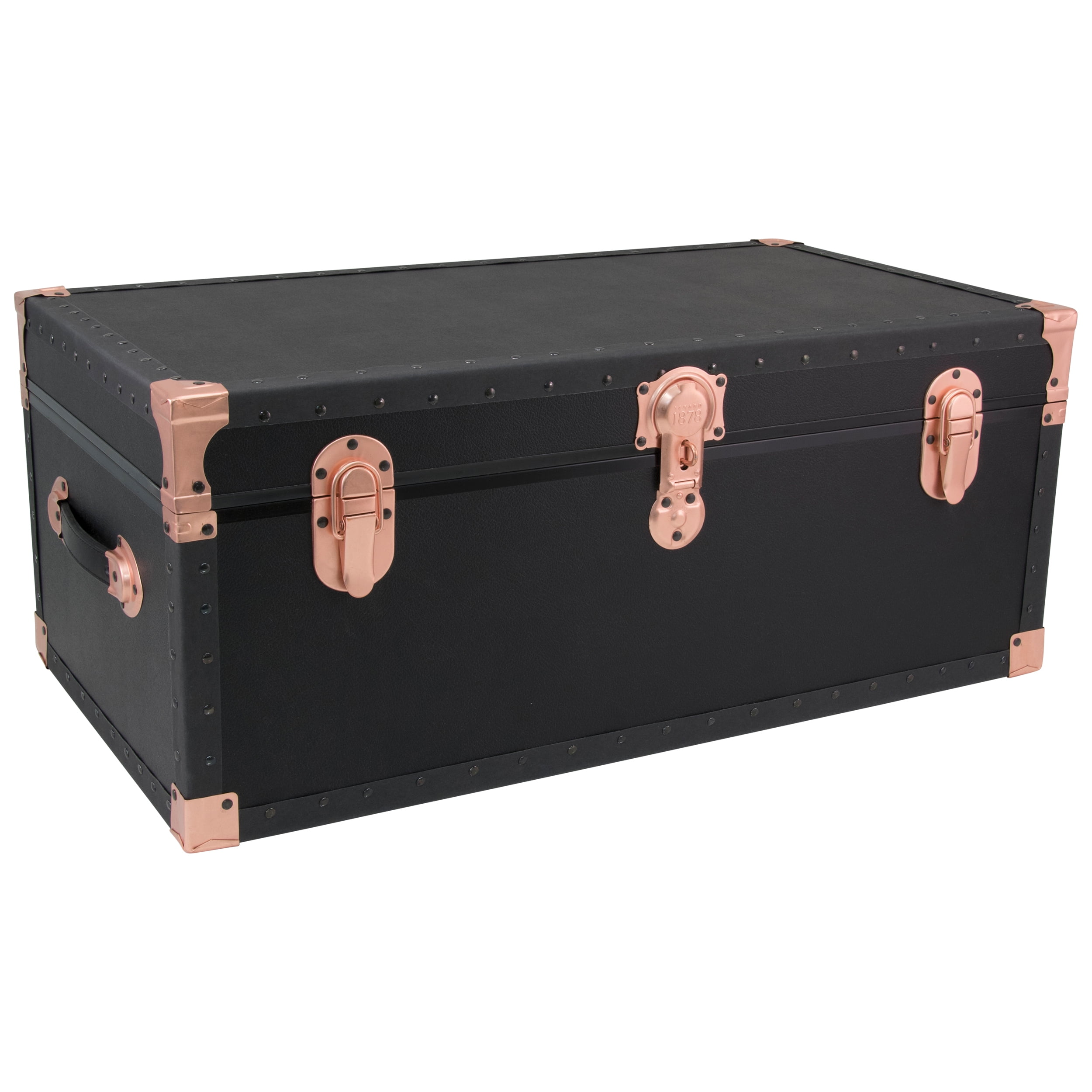 Seward Trunk Luxe 30" Trunk with Lock, Black - Walmart.com