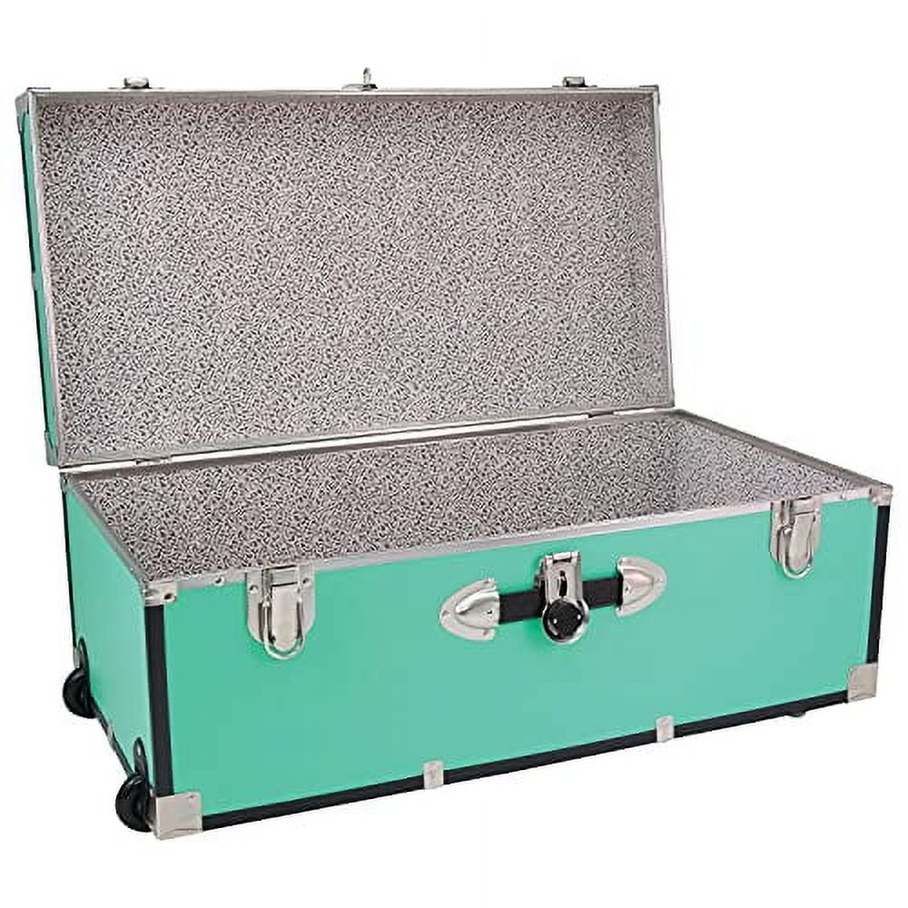 Seward Trunk Traveler 30" Trunk with Wheels & Lock, Teal - Walmart.com