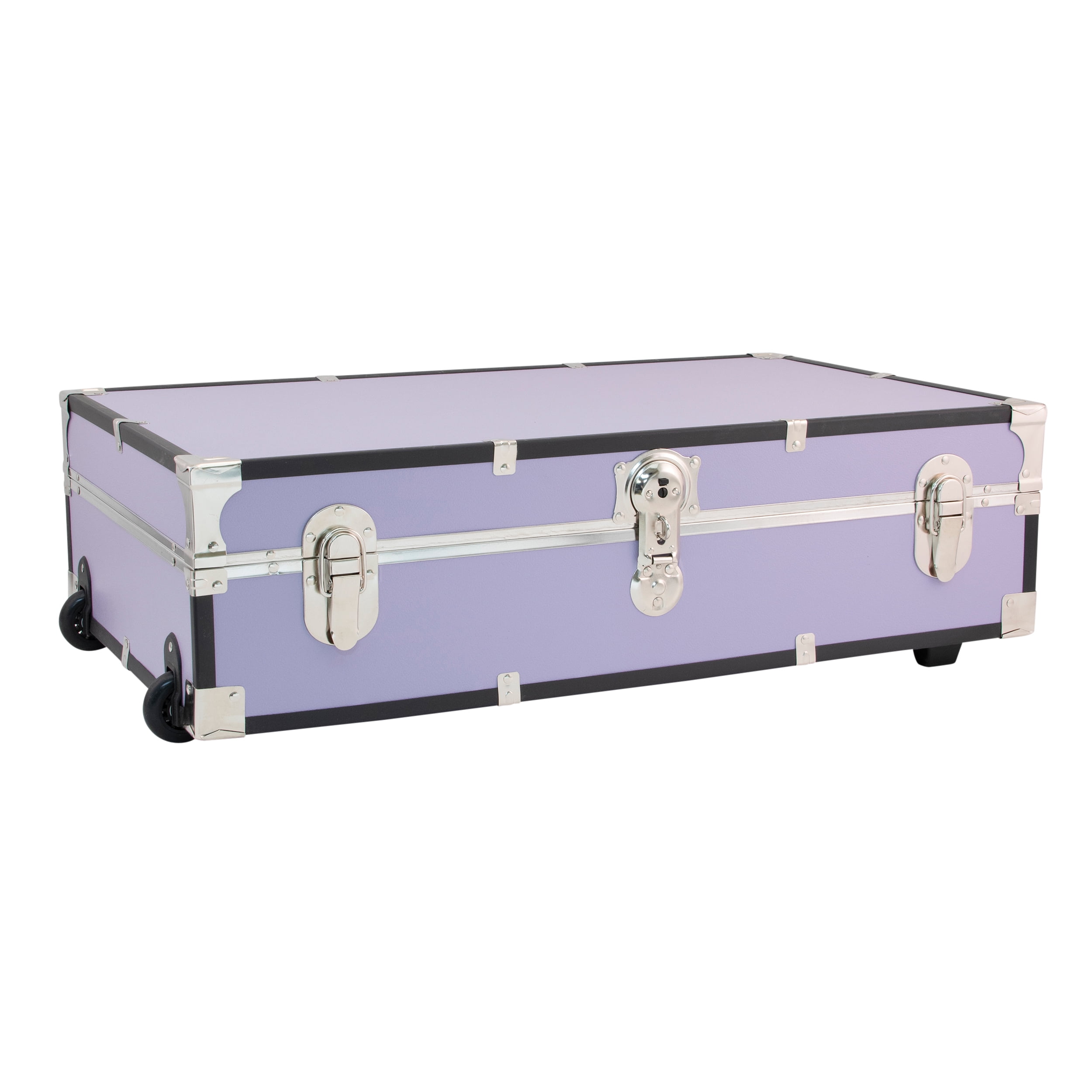 Seward Under the Bed 31" Trunk with Wheels & Lock, Lilac - Walmart.com