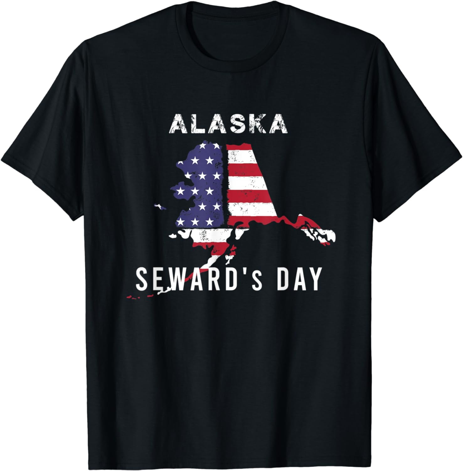 Seward's Day in the United States Alaska Map American Flag T-Shirt ...