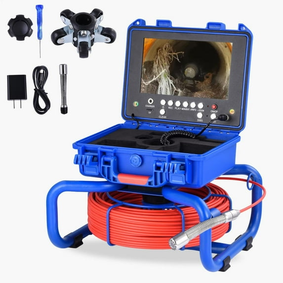 Sewer Camera, 98ft/30m Pipe Drain Inspection Camera with DVR Function ...