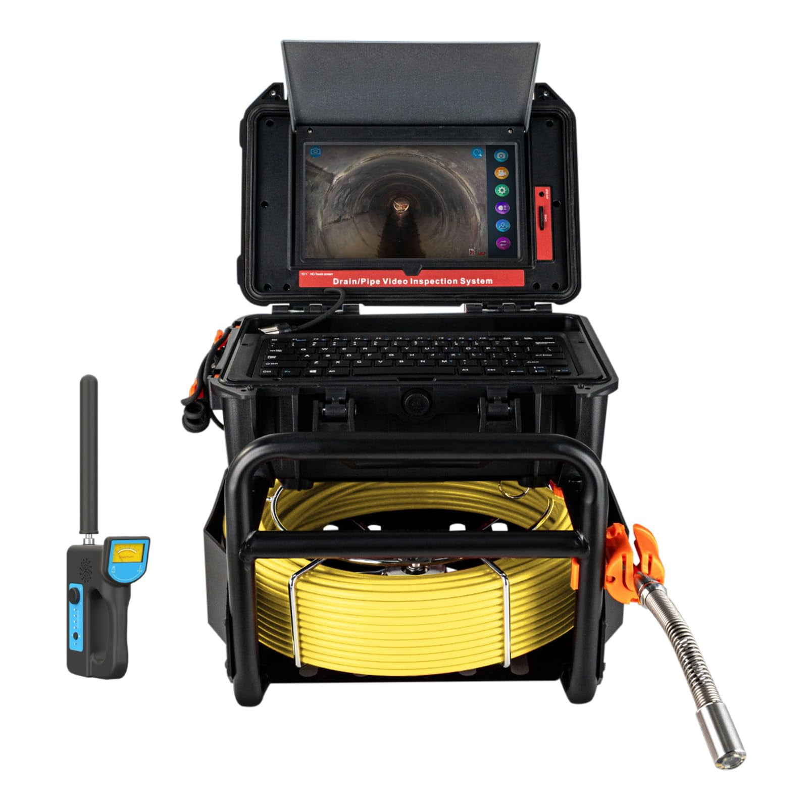 Sewer Camera with Distance Counter, 100Ft Self-Leveling Inspection ...