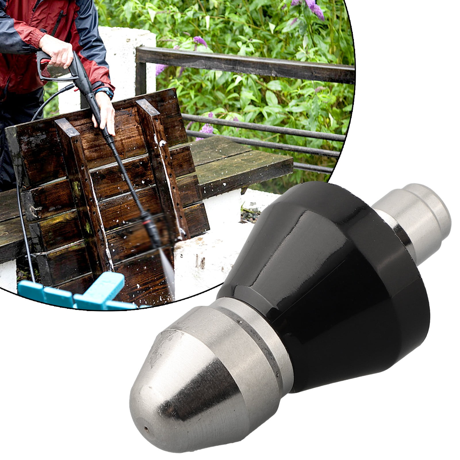 Sewer Cleaning Tool 1/4\'\' High Pressure Drain Nozzle 5000Psi Sewer ...