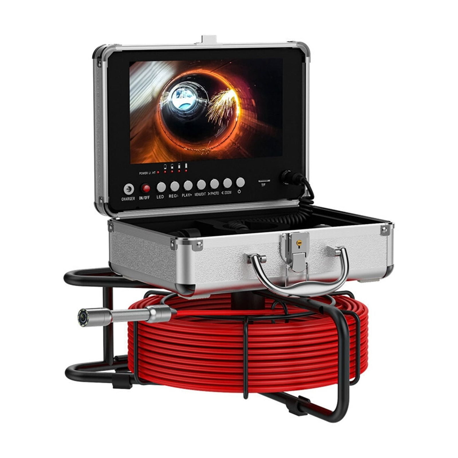 Sewer Endoscope Camera With 9inch IPS 16G TF Card DVR Record Screen ...