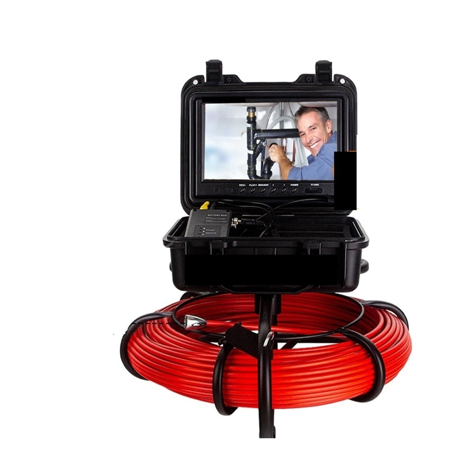 Sewer Endoscope Pipe Inspection Camera 33-164FT 1080PHD 8GB DVR/Wi-Fi 7 ...