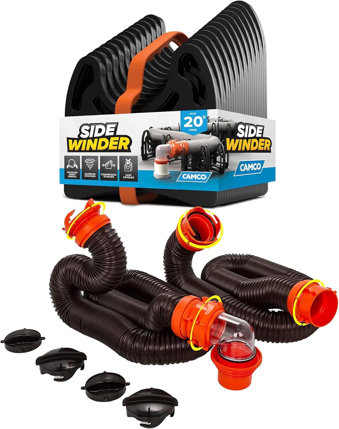 Sewer Hose Kit - Includes 20-ft Sewer Hose & Sidewinder 20-ft Sewer ...