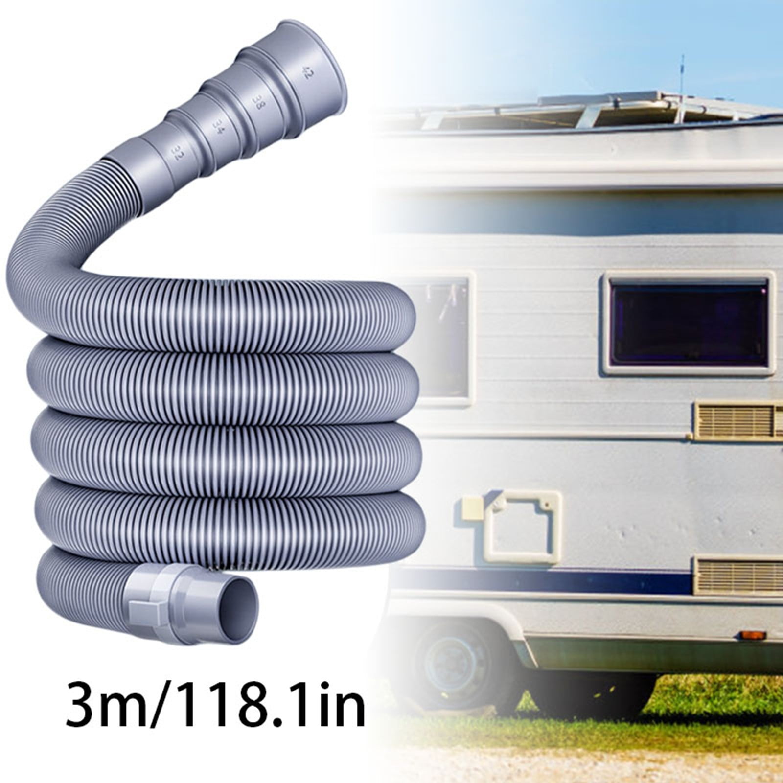 Sewer Hose, Sewage Pipe Kit, Versatile Applications Quick Connect Ends ...