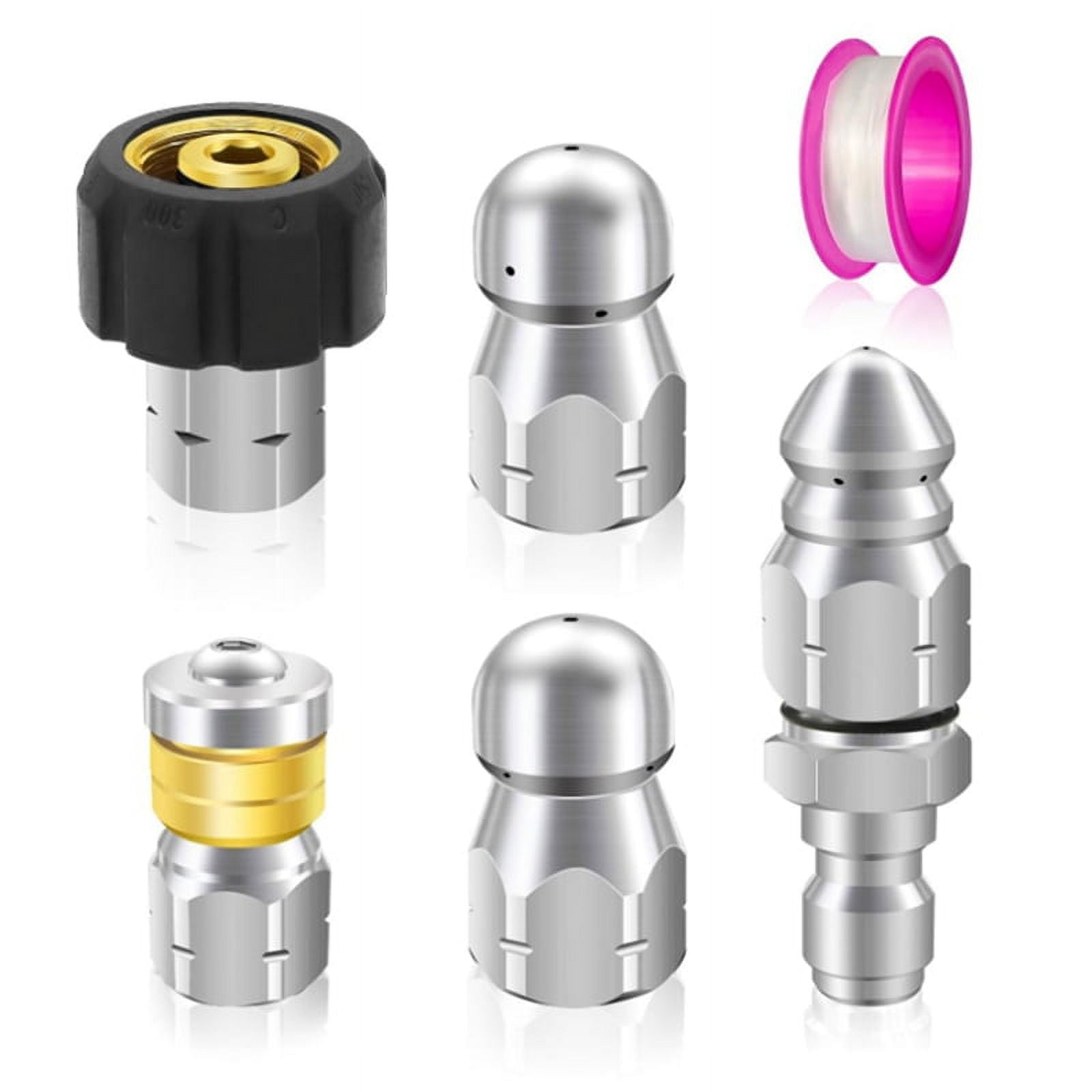Sewer Jet Nozzle Kit, Drain Sewer Cleaning Tool for Pressure Washer ...