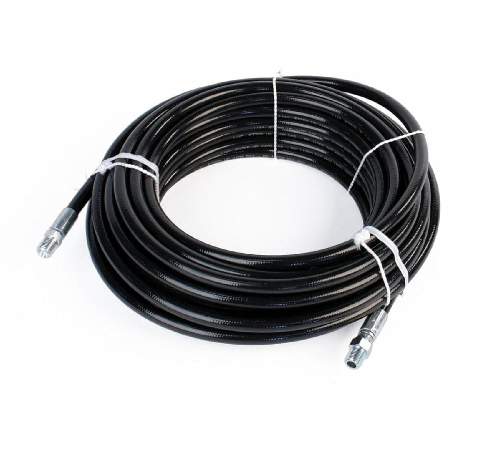 Sewer Jetter Hose 4400 PSI 1/4" NPT x 100' Black Thermoplastic Weather ...