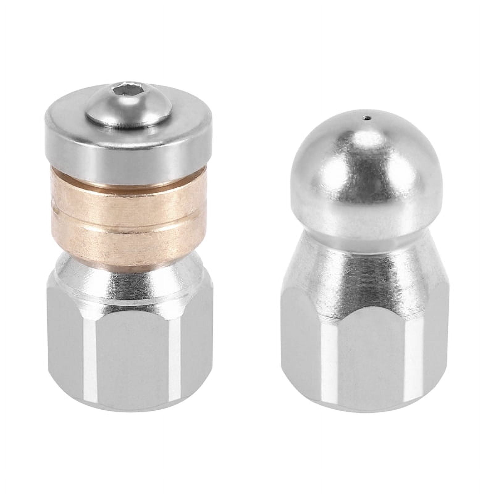 Sewer Jetter Hose Nozzle,High Pressure Washer Hose Nozzle,1 Button Nose ...