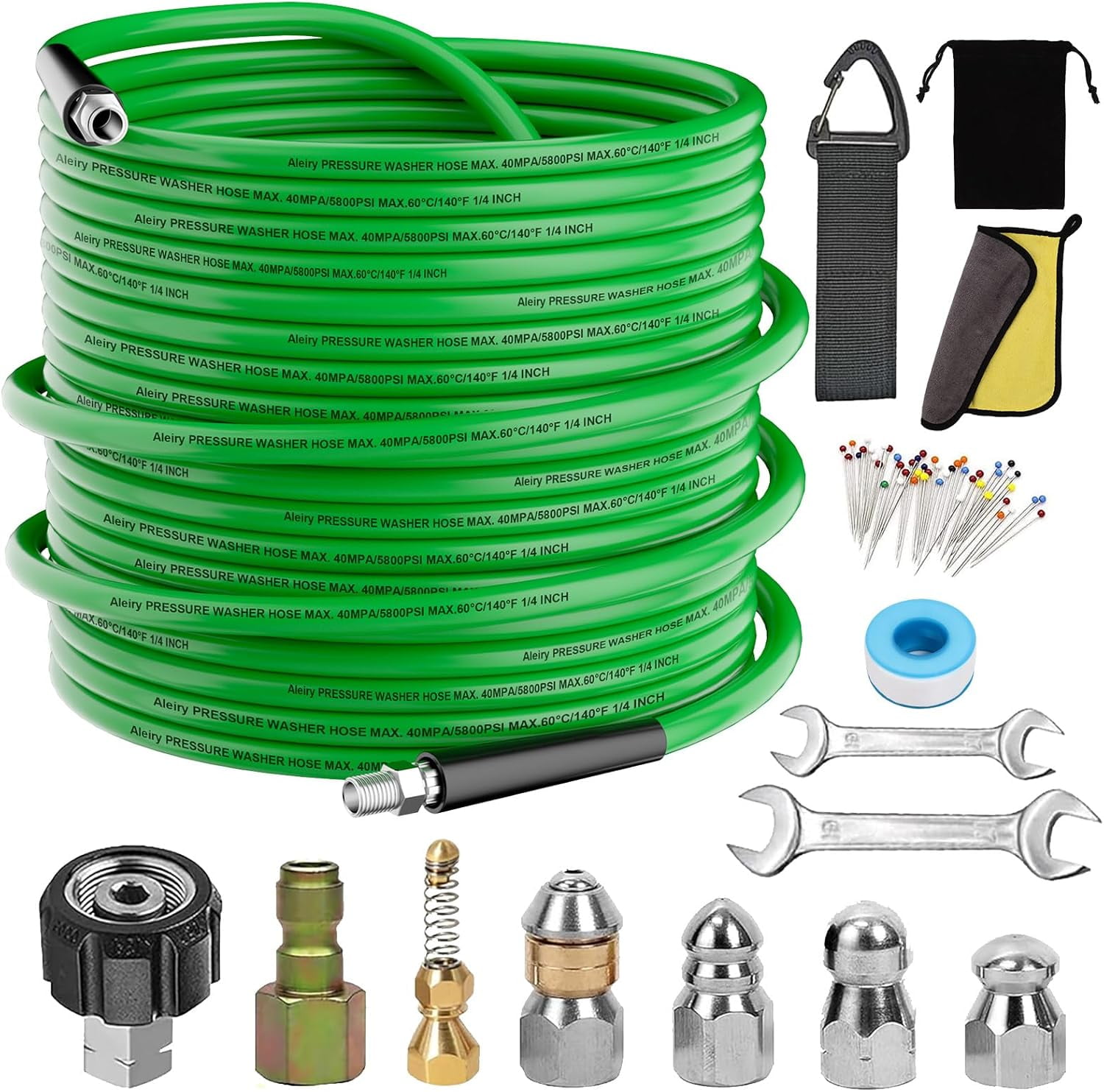 Sewer Jetter Kit for Pressure Washer,Water Jet Drain Cleaning Hose with ...