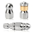 Sewer Jetter Nozzle Kit, 3-Pack Stainless Steel Jet Nozzles with ...