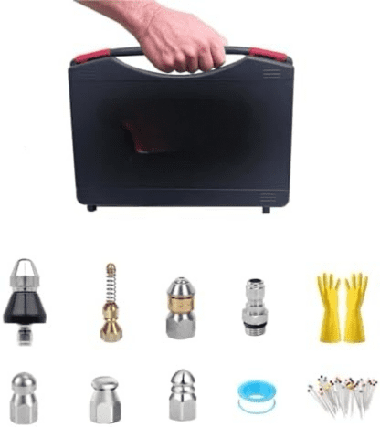 Sewer Jetter Nozzle Kits 11PCS/Set with Mini Box, Pressure Washer Hose ...