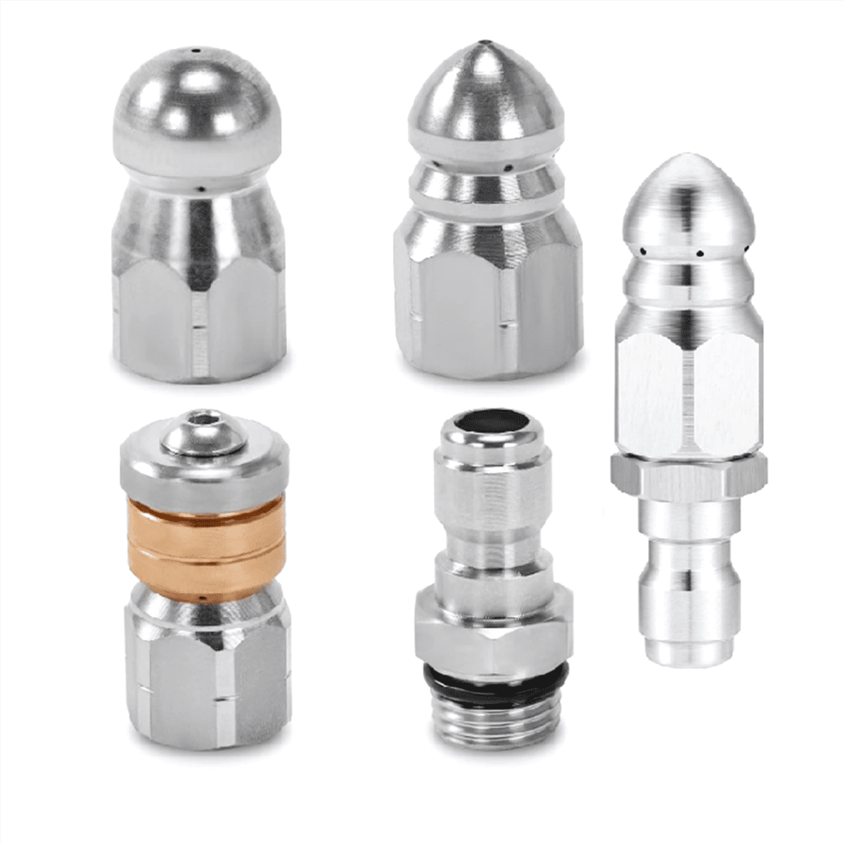 Sewer Jetter Nozzle for Pressure Washer,Drain Cleaning Nozzle Tips Kit ...