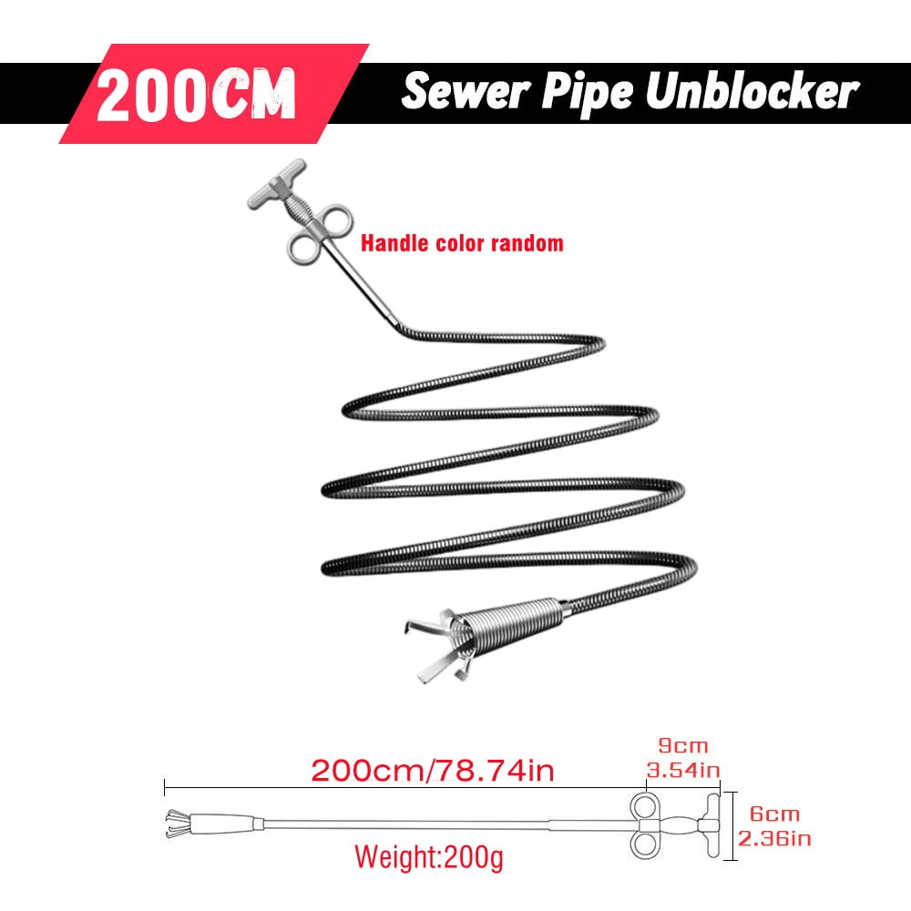 Sewer Pipe Unblocker Snake Spring Pipe Dredging Tool Kitchen Bathroom ...