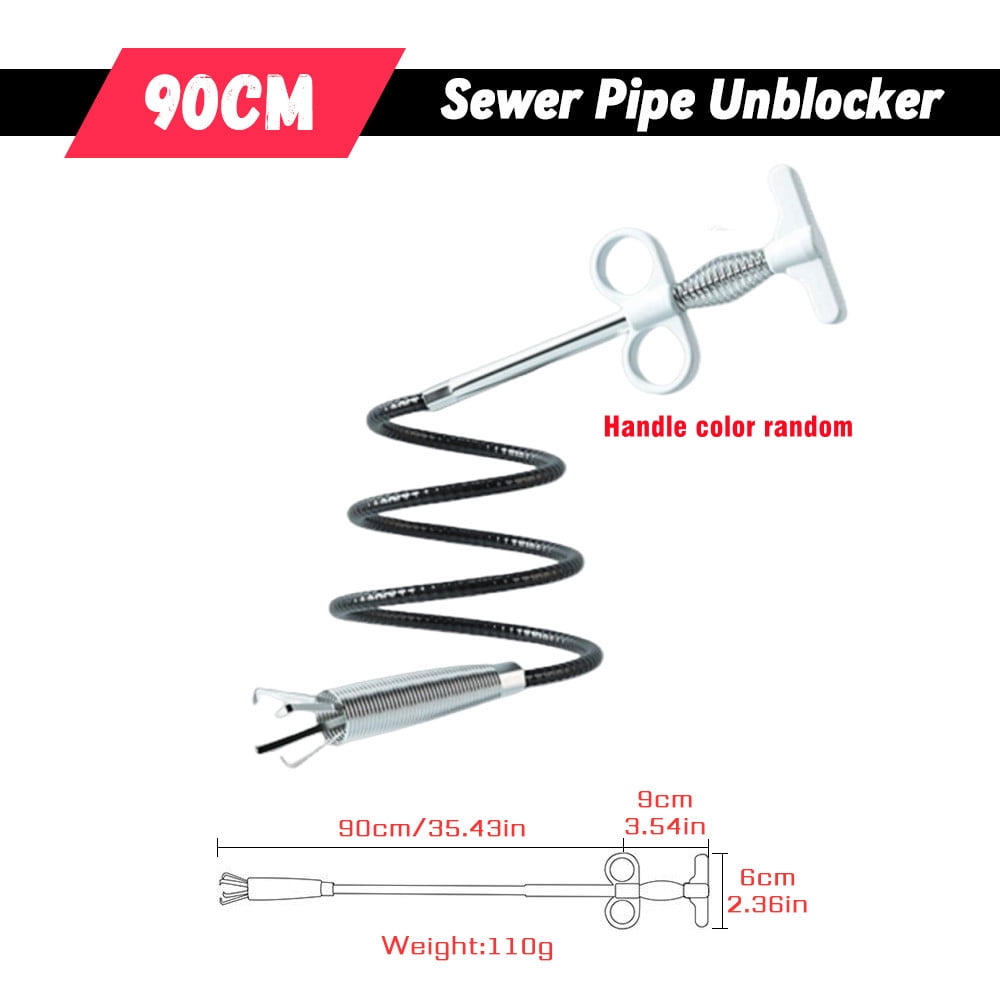 Sewer Pipe Unblocker Snake Spring Pipe Dredging Tool Kitchen Bathroom ...