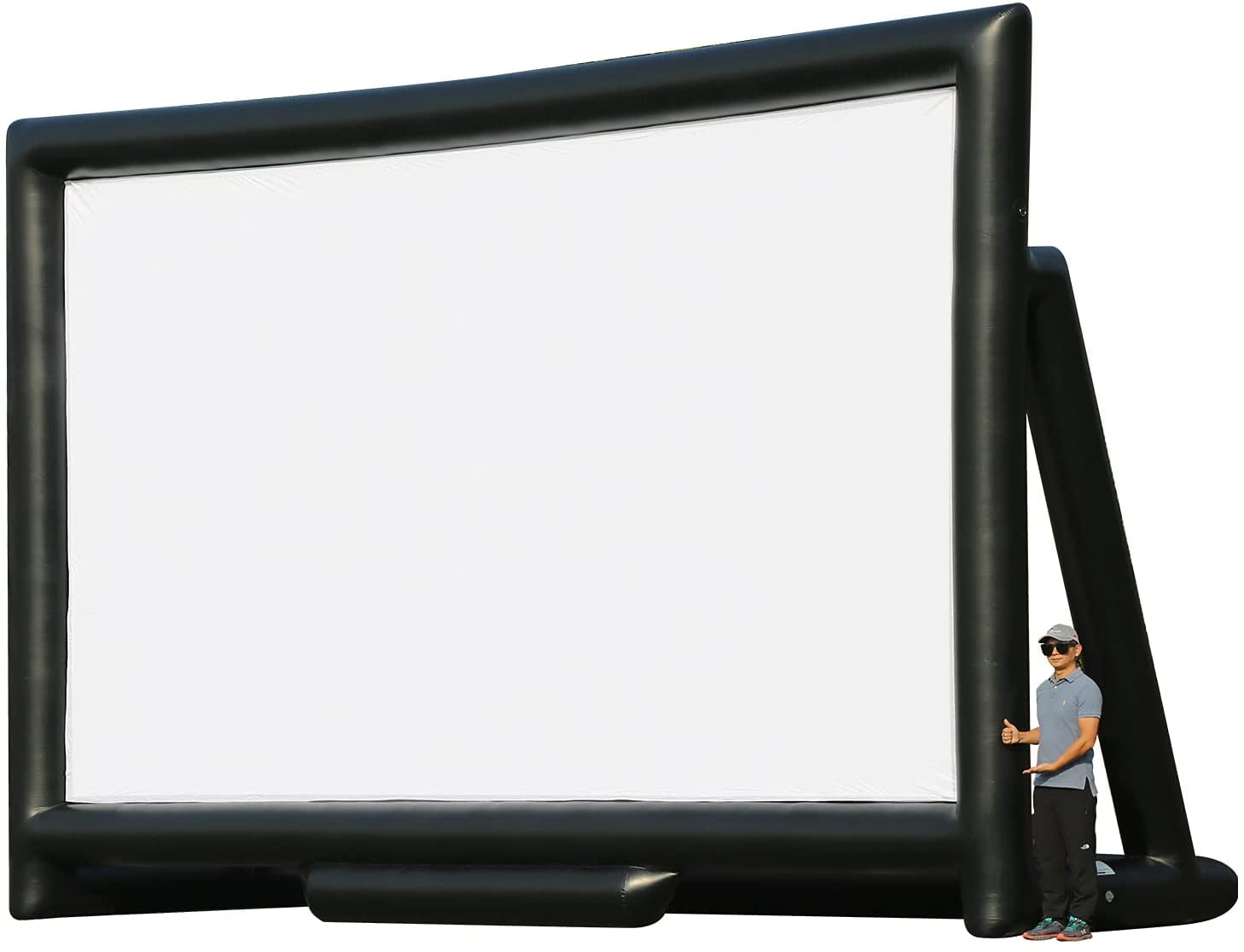 Sewinfla 30ft Outdoor Airtight Movie Screen Inflatable Front and Rear ...