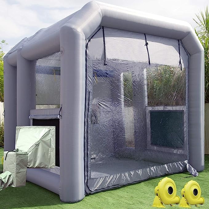 Sewinfla Indoor Inflatable Paint Booth with Air Draft Device 12.5x11 ...