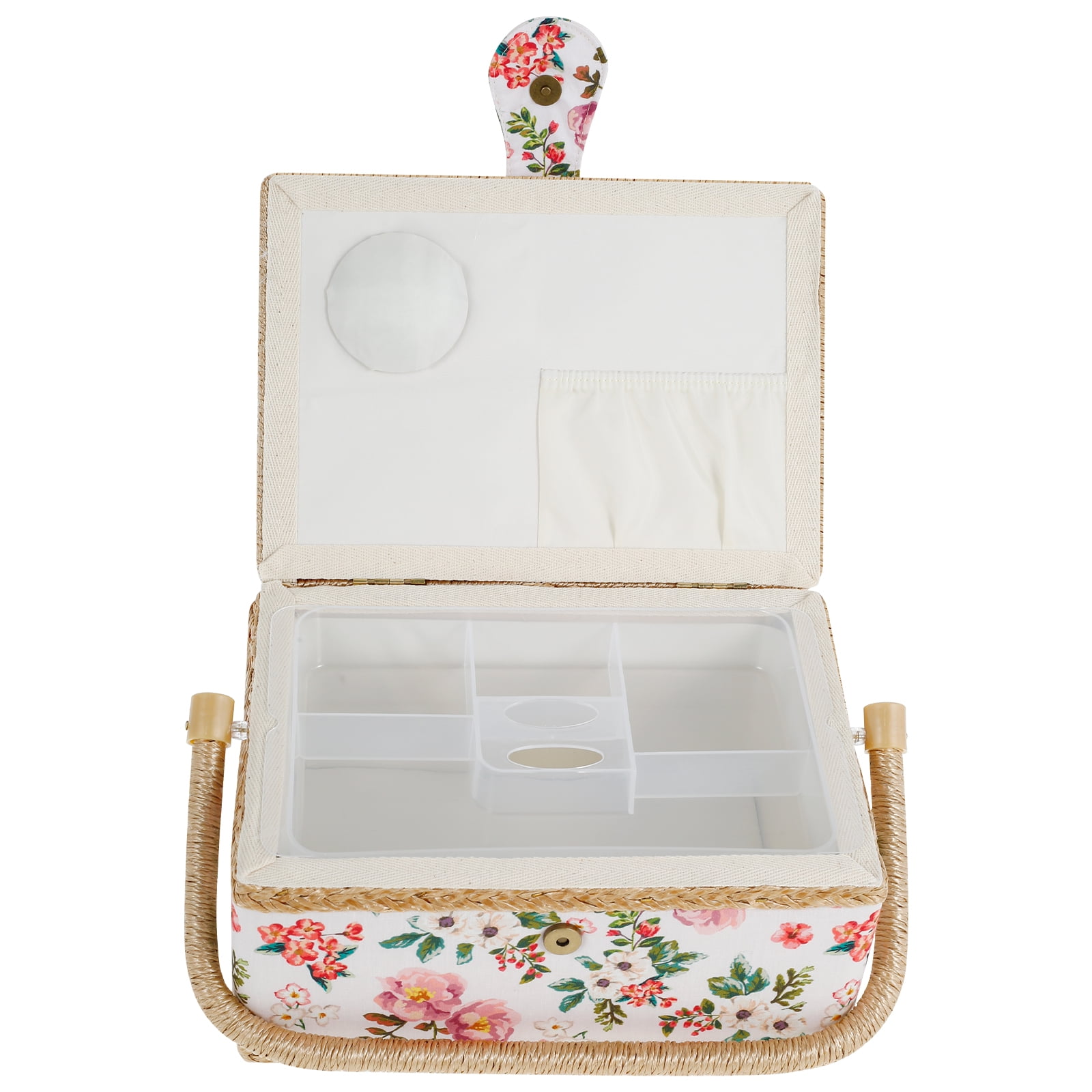 Sewing Basket with Removable Tray Practical Sewing Basket Organizer ...
