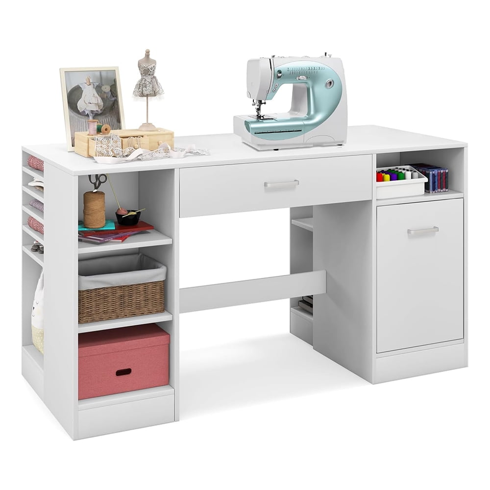Sewing Craft Table, Modern Computer Desk Workstation, Sewing Machine ...