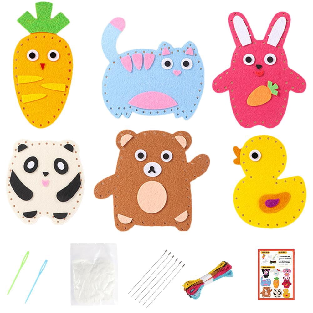 Sewing Felt Animals Educational Sewing Set KidsFelt Craft Kits DIY Doll ...