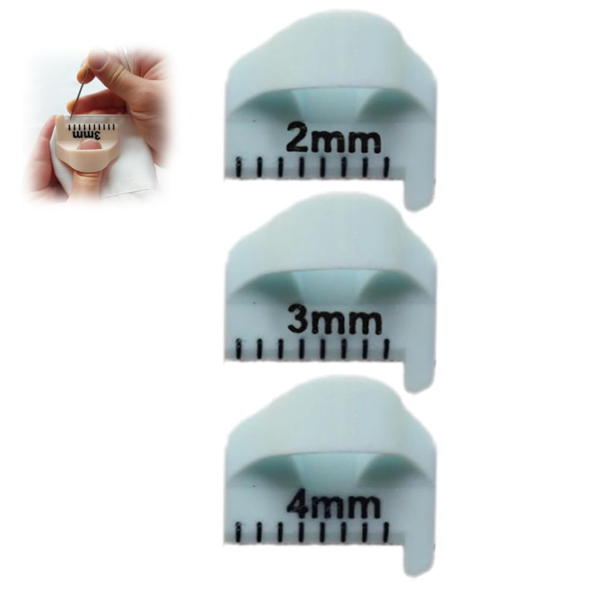 Sewing Finger Ruler for Even Stitches, Mini Sewing Measuring Gauge, 4mm ...