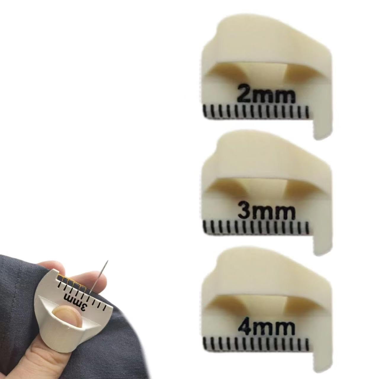 Sewing Finger Ruler for Even Stitches, Mini Sewing Measuring Gauge, 4mm ...