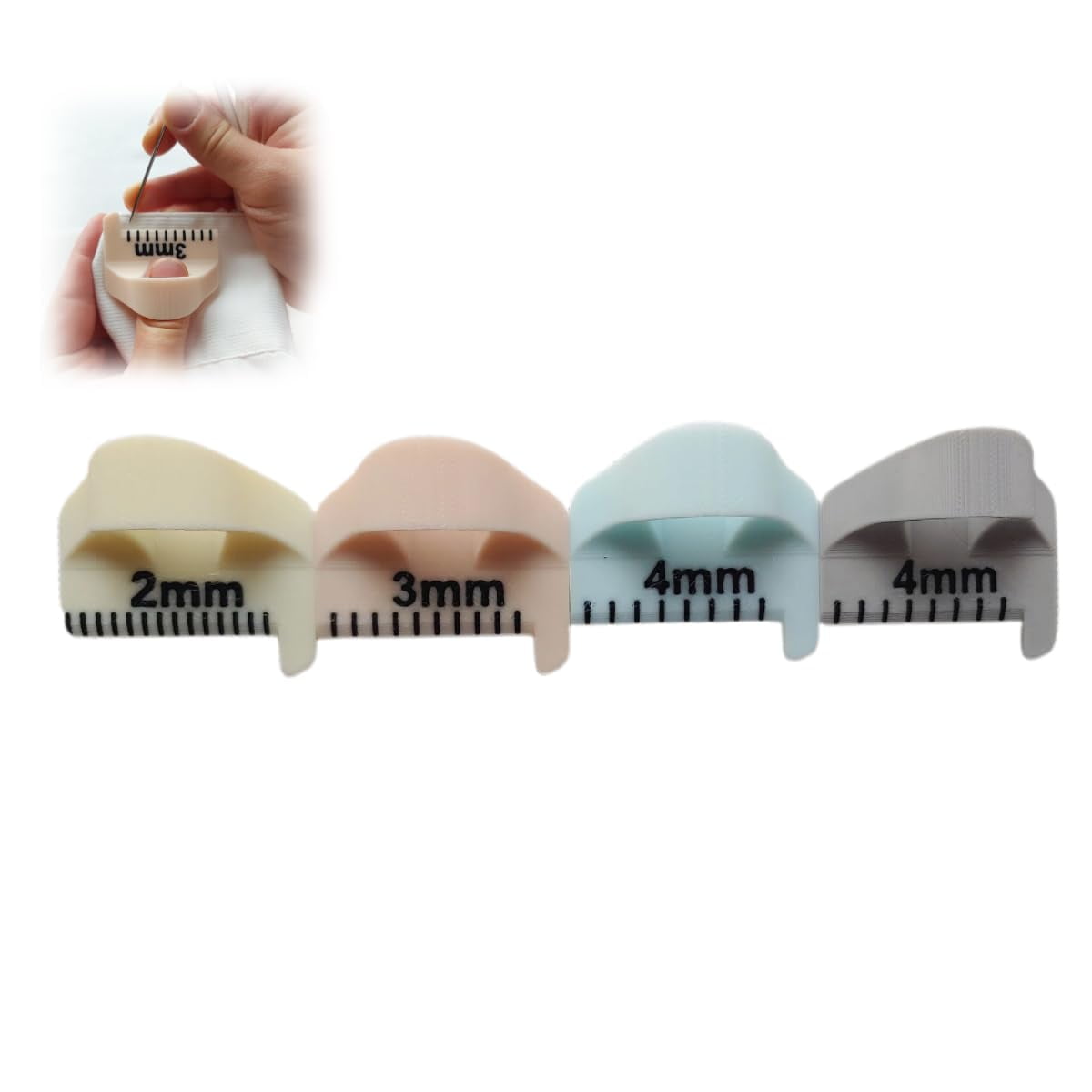 Sewing Finger Ruler for Even Stitches, Mini Sewing Measuring Gauge, 4mm ...