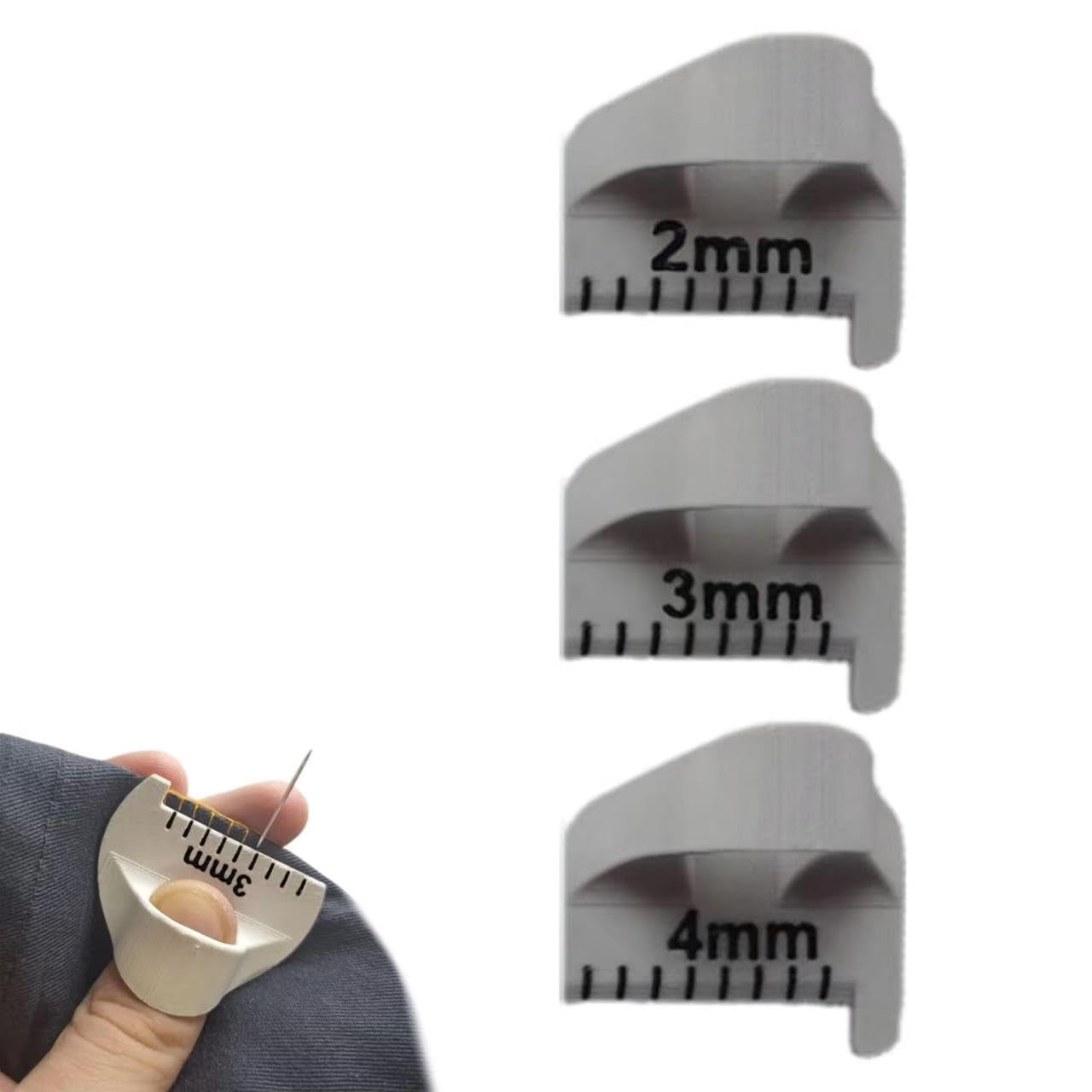 Sewing Finger Ruler for Even Stitches, Mini Sewing Measuring Gauge, 4mm ...