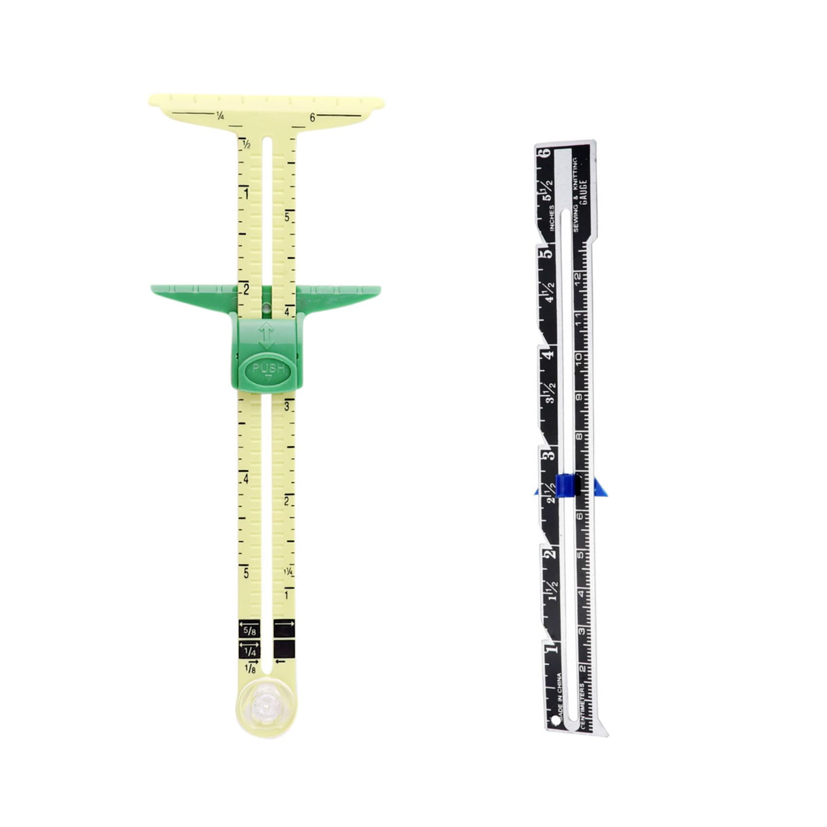 Sewing Gauge Measuring Tool Set 5-in-1 T-Shaped Sliding Gauge Ruler ...