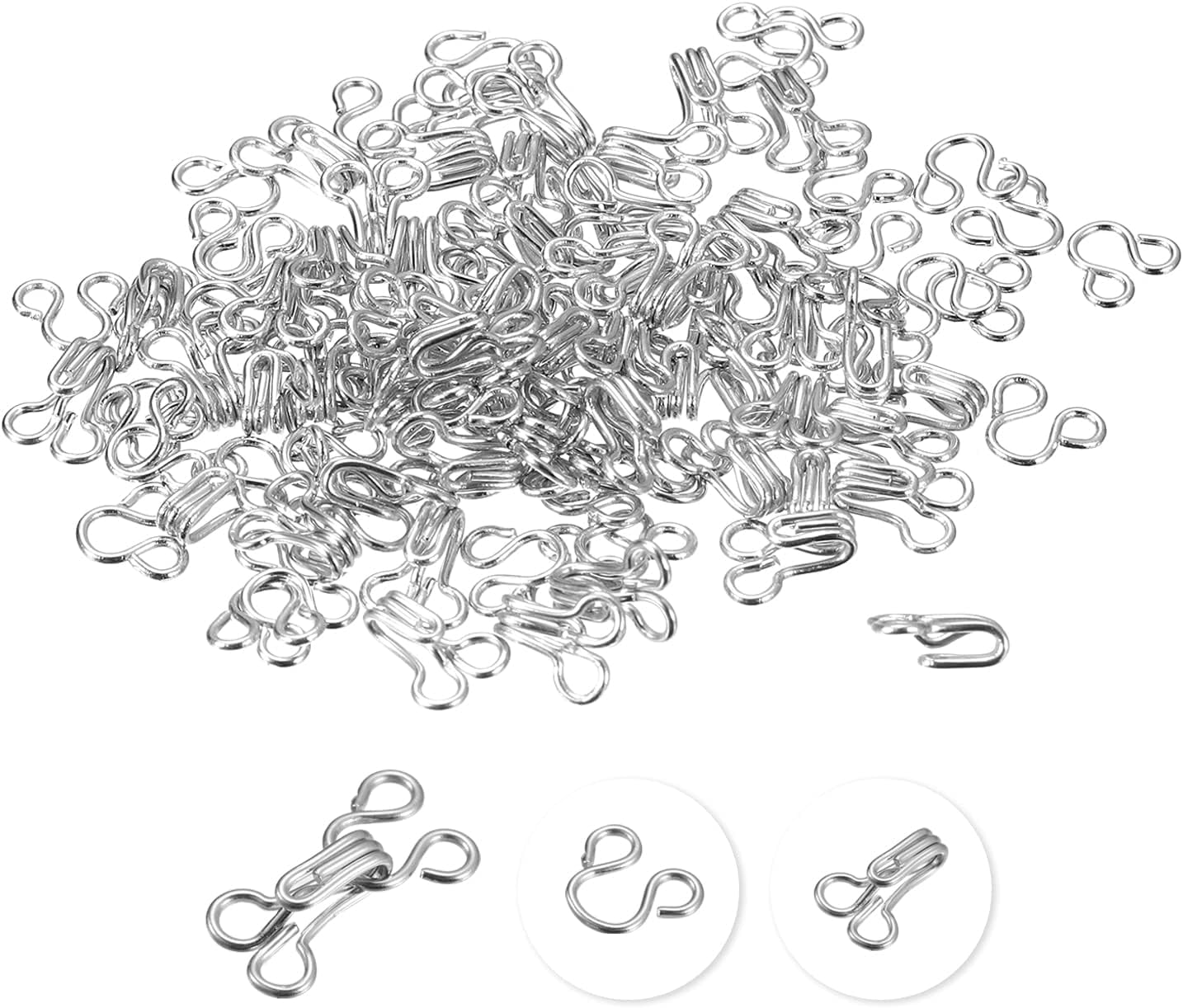 Sewing Hooks and Eyes Closure, Bra Sew Closure Replacement for Skirt ...