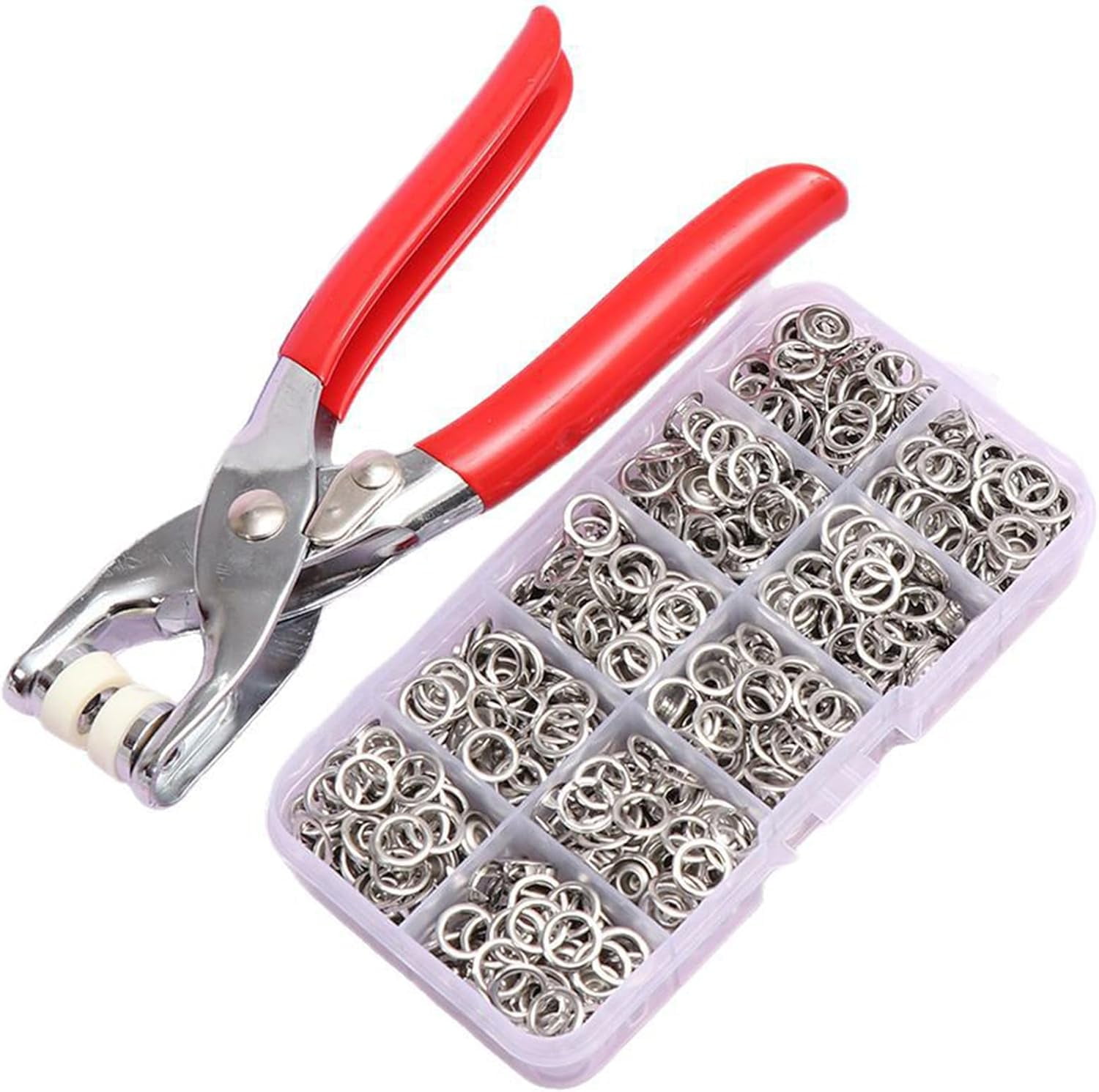 Sewing Kit with 100 count Metal Buttons - Manual Pliers Tool Included ...