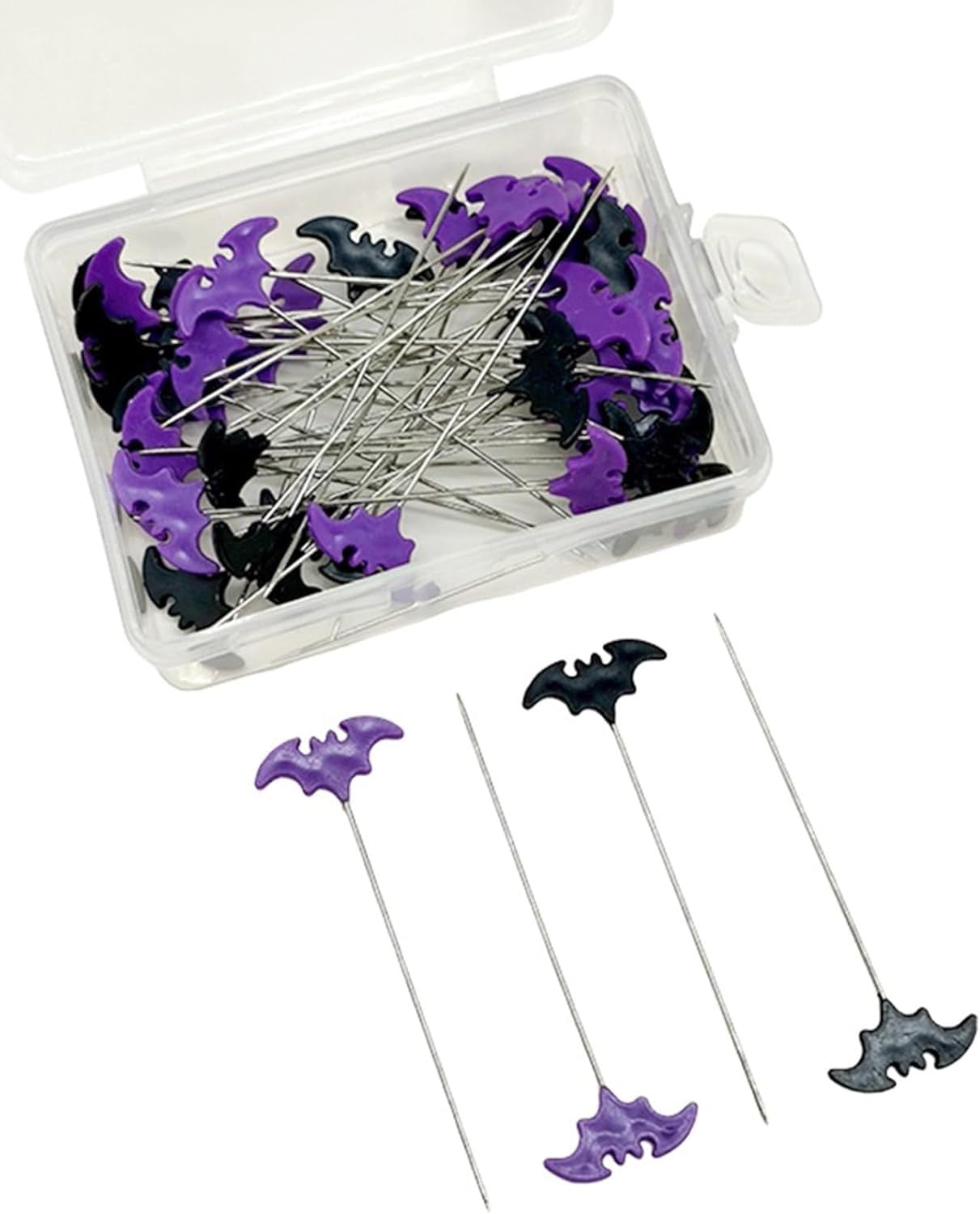 Sewing Kit 100pcs Dressmaking Embroidery Patchwork Pins with Bat Design ...