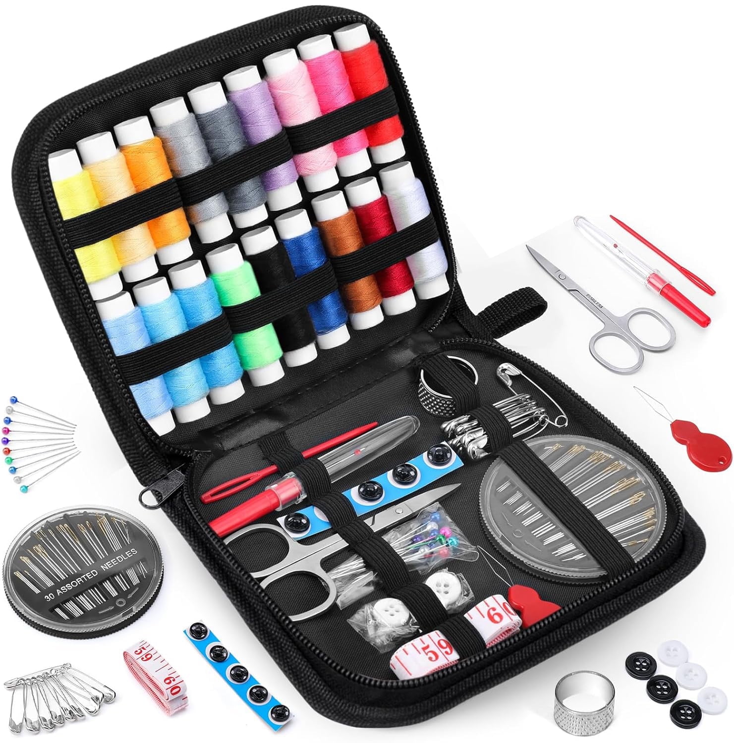 Sewing Kit Basic,Marcoon Needle and Thread Kit with Sewing Supplies and ...