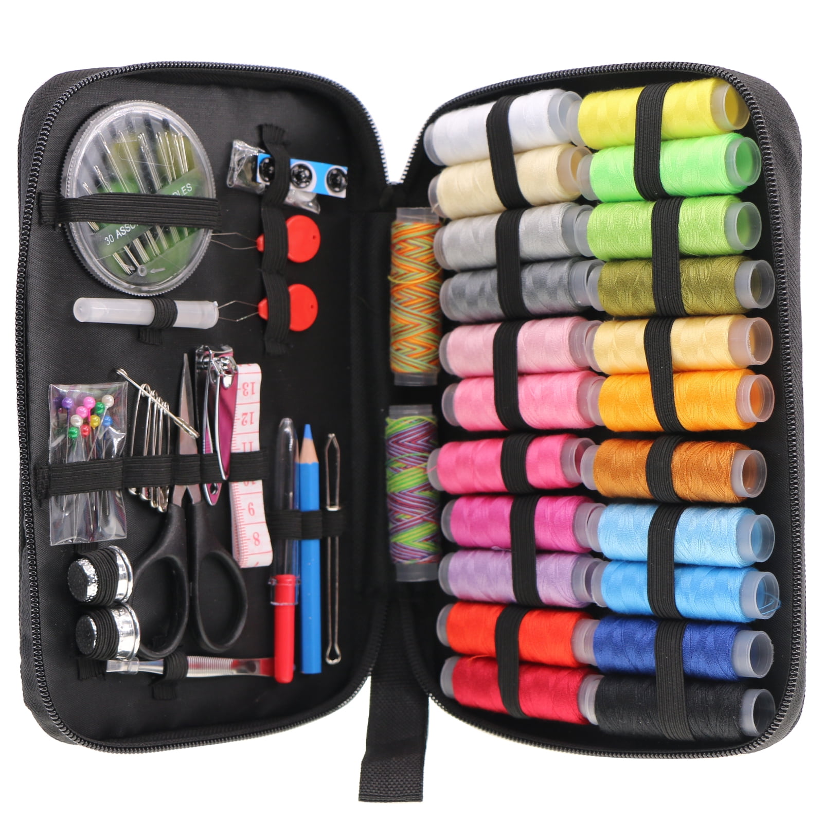 Portable Sewing Kit for Beginners and Adults, 97 pcs Set with Case ...