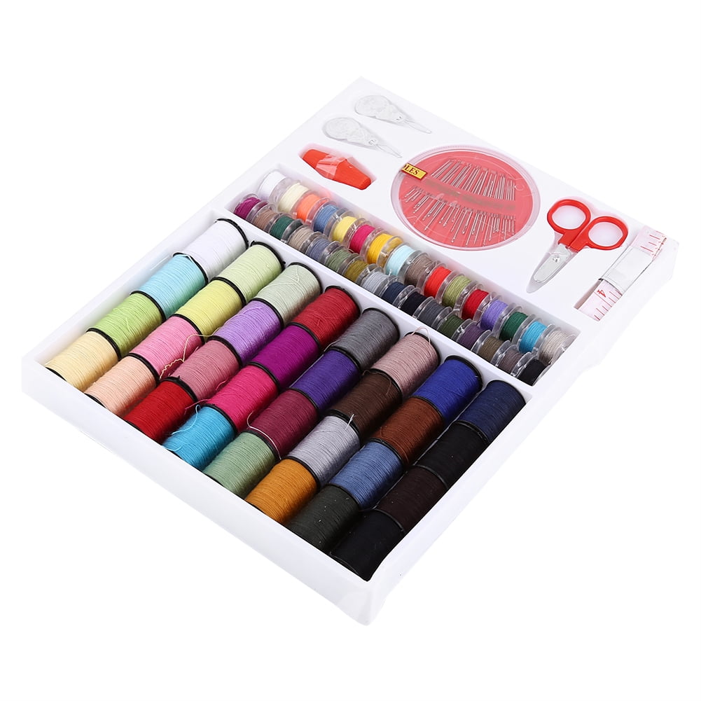 Sewing Kit Measure Tap Scissors Thimble Thread Needle Set Home Use ...