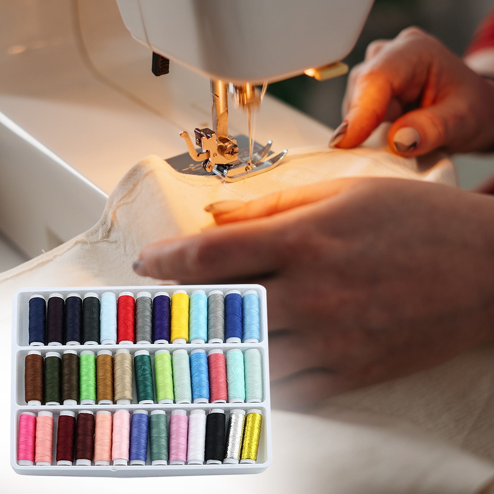 Sewing Kit Shiogb Clearance, 39 Colors Sewing Thread Box, Mixed Colors ...