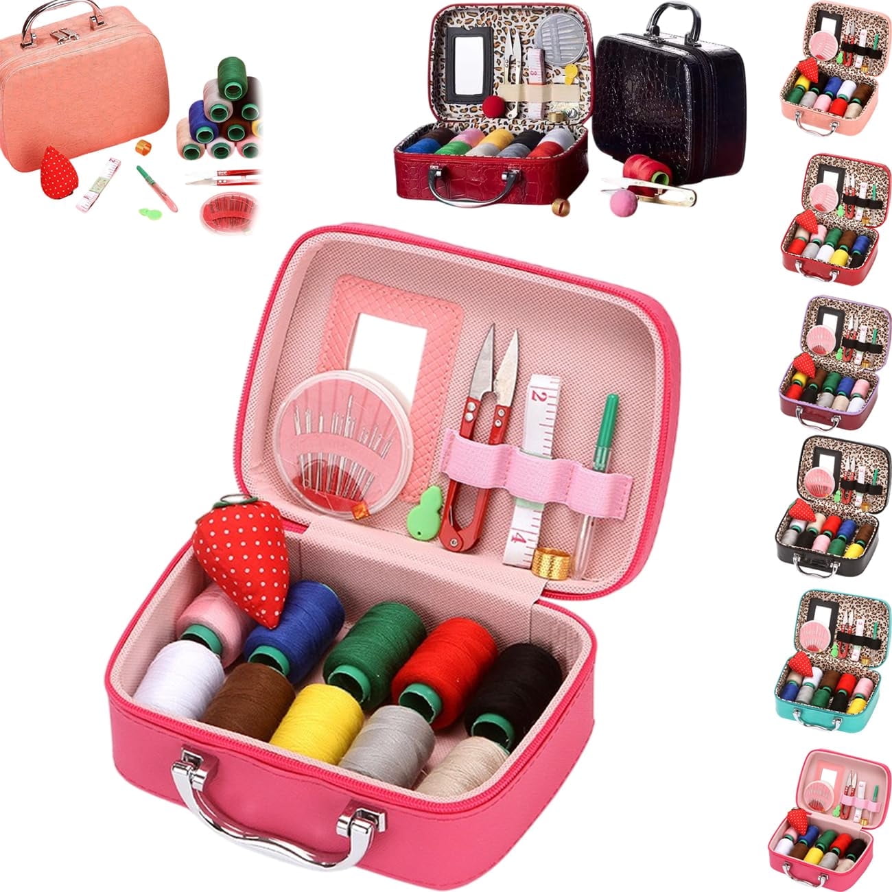 Sewing Kit Storage Box, Portable Sewing Tool Set for Beginners and DIY Projects, Multifunctional ...