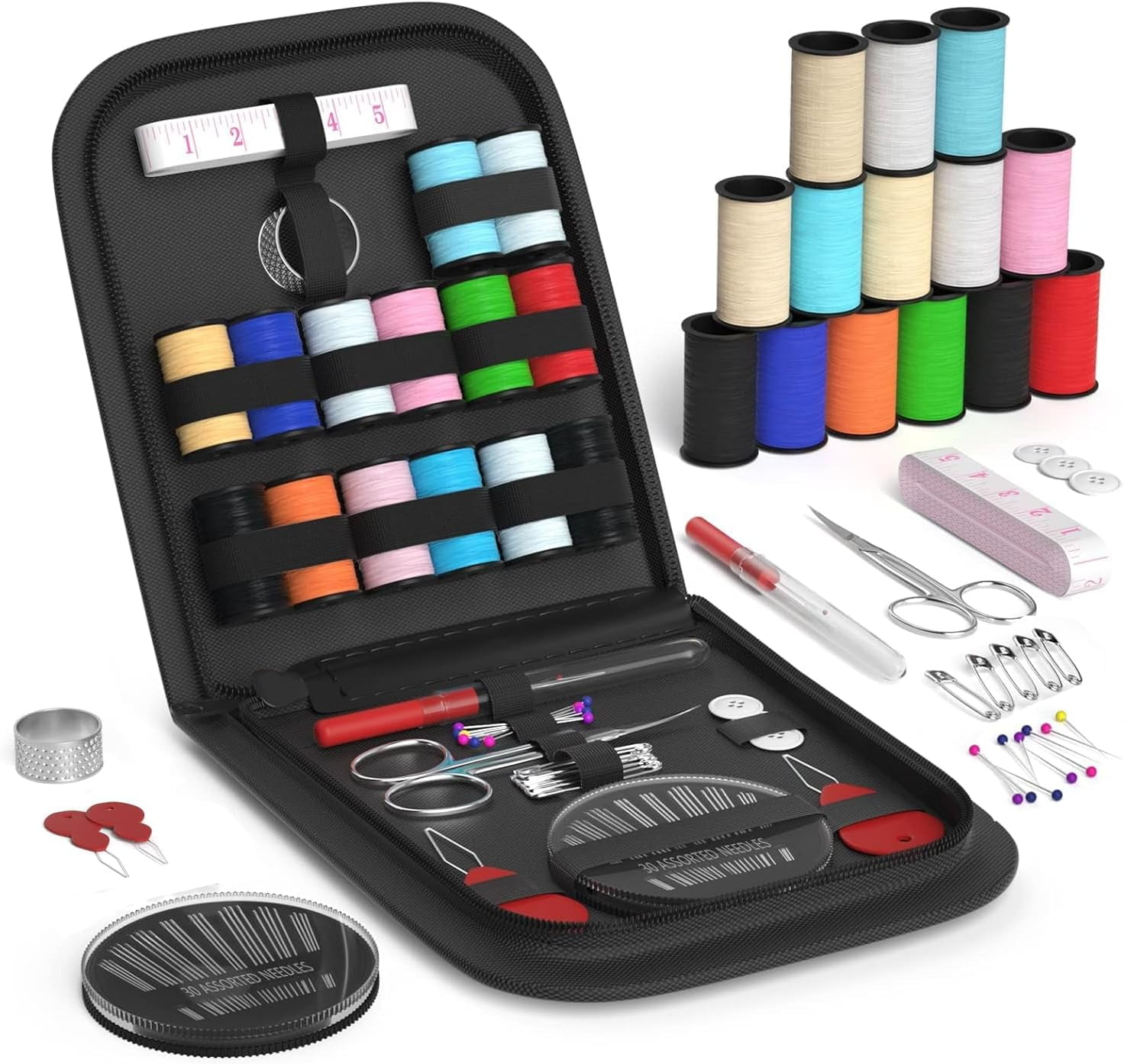 Sewing Kit for Adults, Beginners, Needle and Thread Kit, Portable ...