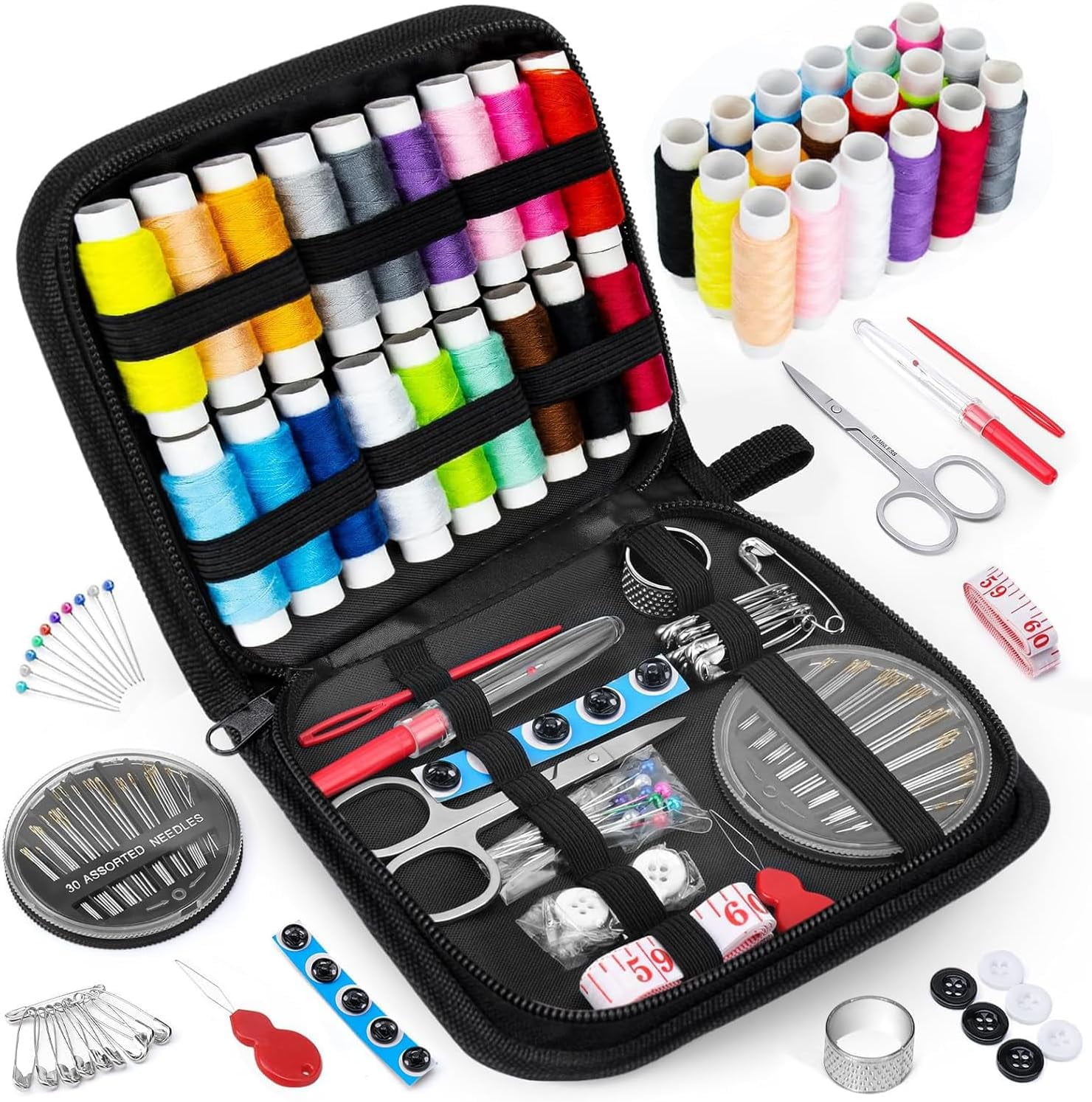 Sewing Kit for Adults, Beginners, Needle and Thread Kit, Portable ...